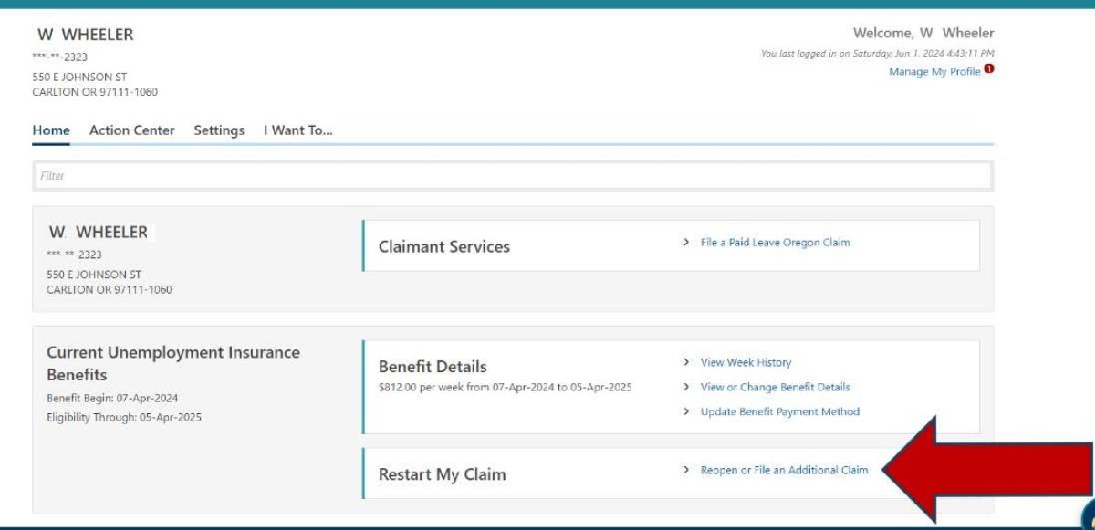How to restart a claim | OED Unemployment Insurance