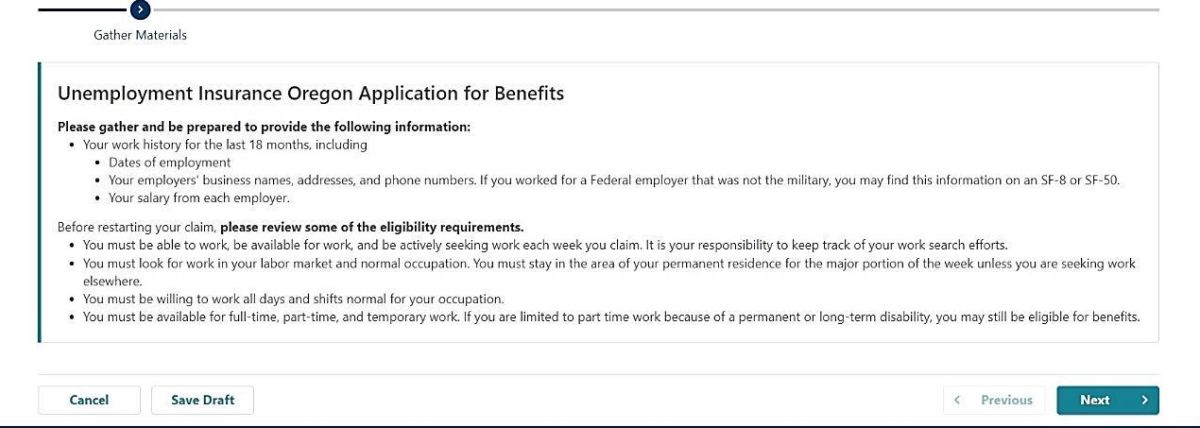 How to restart a claim | OED Unemployment Insurance