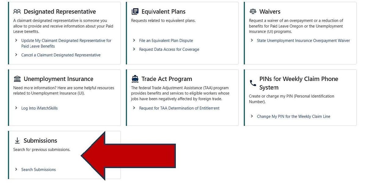 How to review your submissions | OED Unemployment Insurance