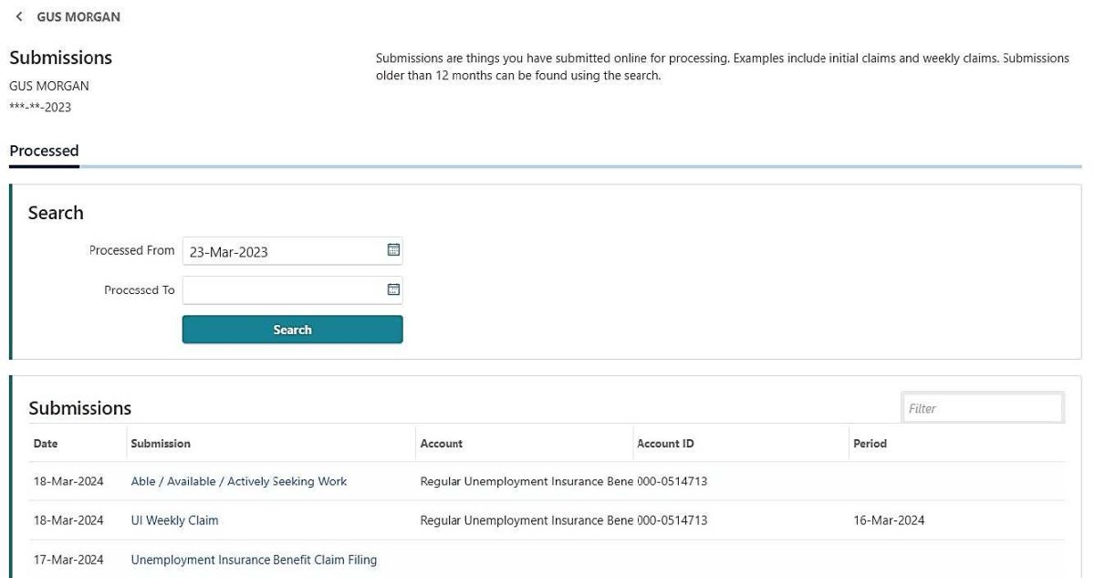How to review your submissions | OED Unemployment Insurance